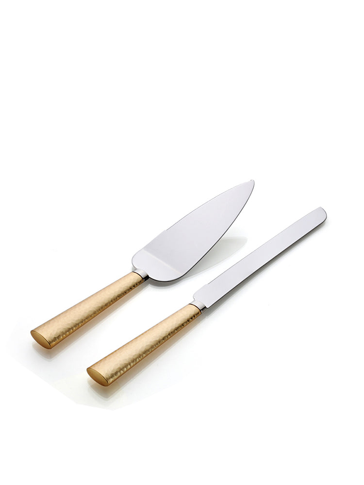 Modern Hammered Cake Server Set – WINKO